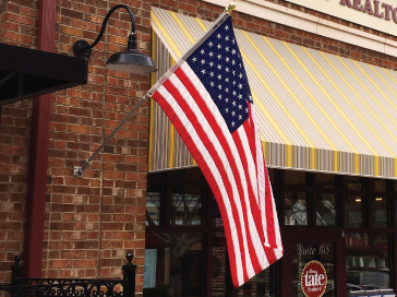 2 1/2' x 4' US Spinning Kit - white: Conder Flag Company