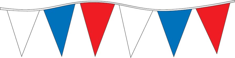 Pennants - 120' String, 12" x 18" Triangle: Conder Flag Company