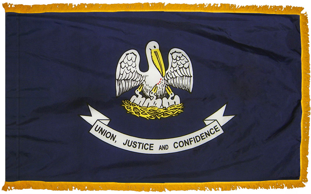 Louisiana, Nylon, Indoor, Pole Sleeve, Fringe - 3' x 5': Conder Flag ...